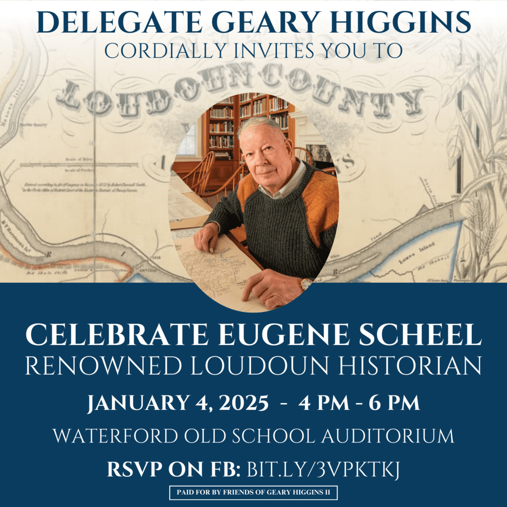 Come Celebrate Eugene Scheel - Renowned Loudoun Historian - Waterford ...